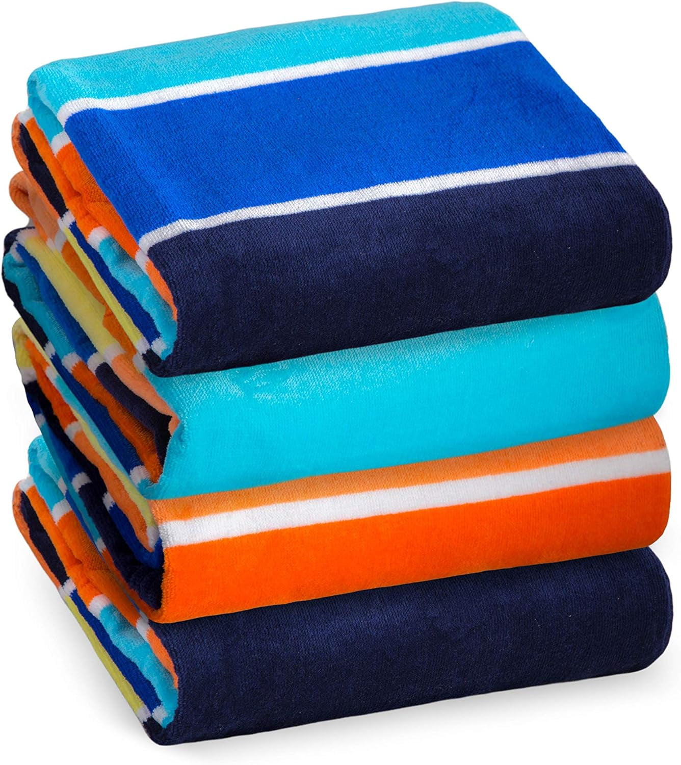 Cabana Blue Colored Sripe Beach owel Sof and Absorben 30"x60" 100% Cloh ...