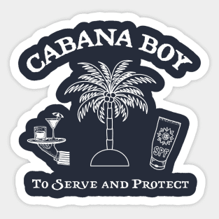 Cabana Boy - To Serve And Protect Sticker Phone Decal Water Bottle ...