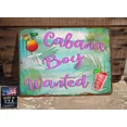 Cabana Boy Wanted Tiki Bar Pool Drinks Beach Tropical Party Metal Sign ...