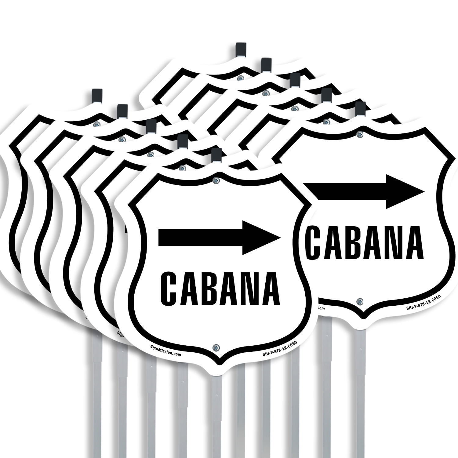 Cabana Right (10 Pack) 12 inch X 12 inch Shield Shaped Rust-Free ...
