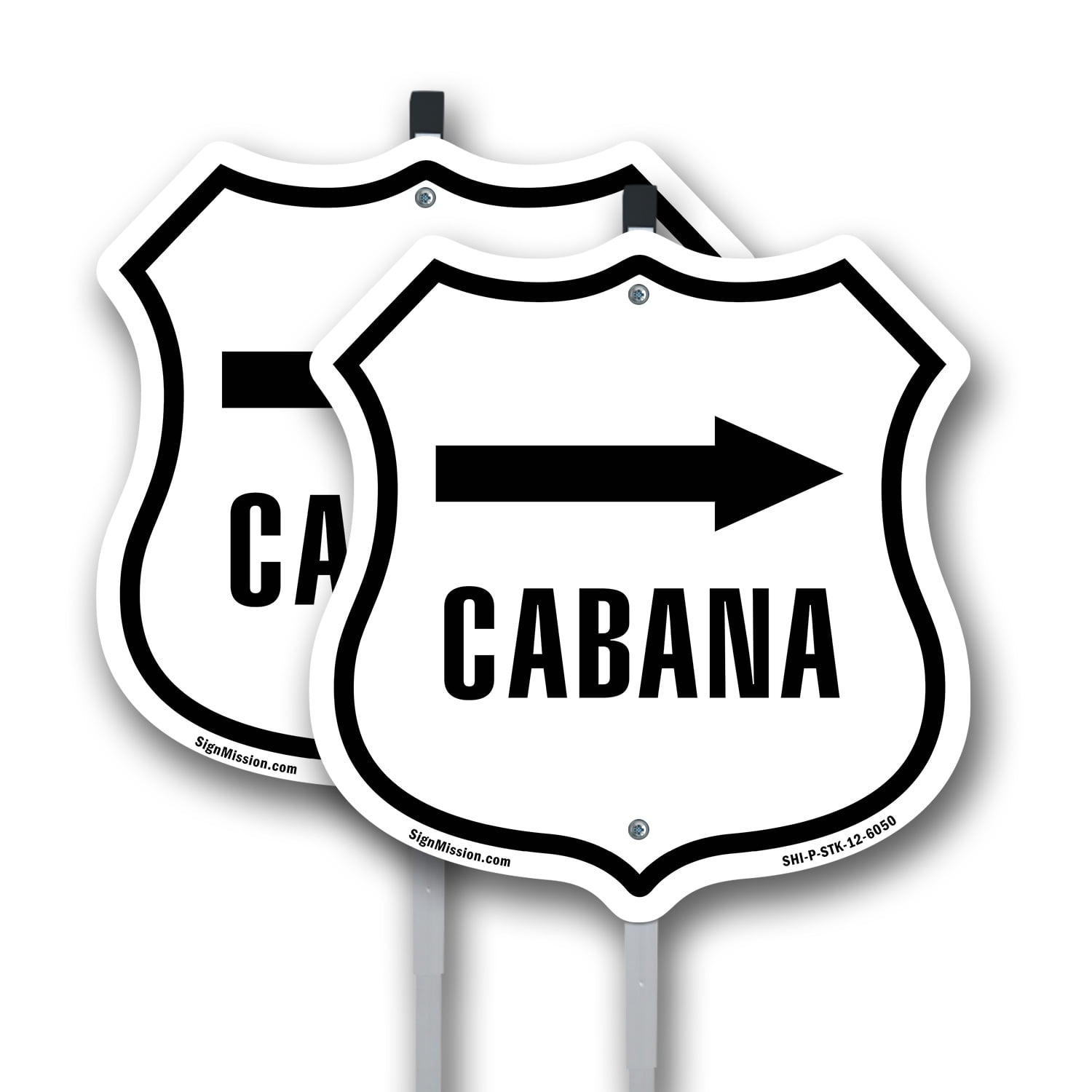 Cabana Right (2 Pack) 12 inch X 12 inch Shield Shaped Rust-Free ...