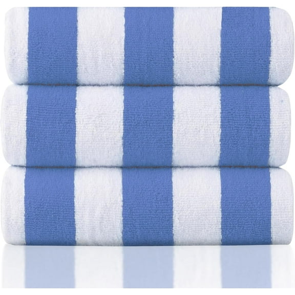 3 Pack Petite Beach Pool Spa Gym Towel | Thin Lightweight Light Blue ...