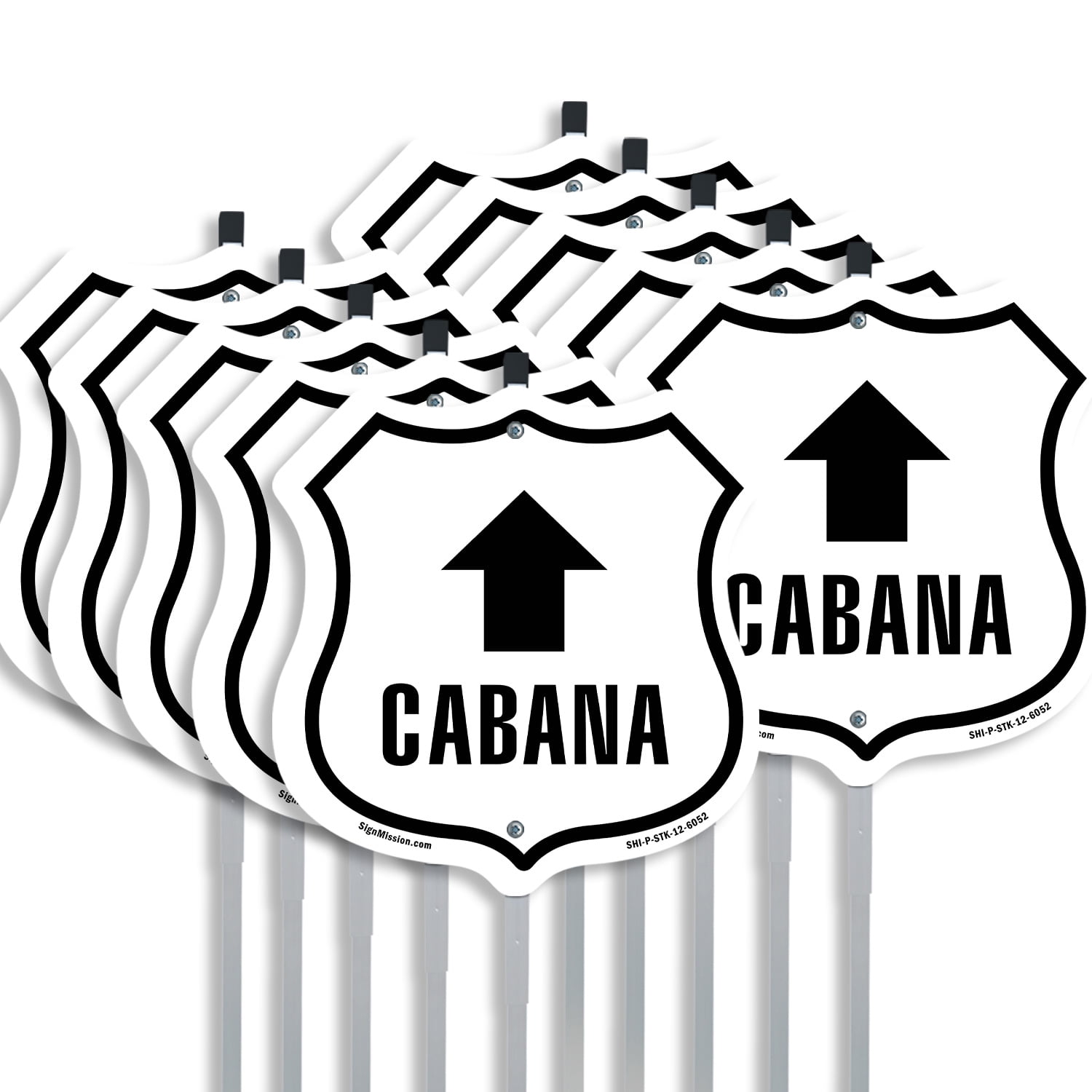 Cabana Up (10 Pack) 12 inch X 12 inch Shield Shaped Commercial Grade ...