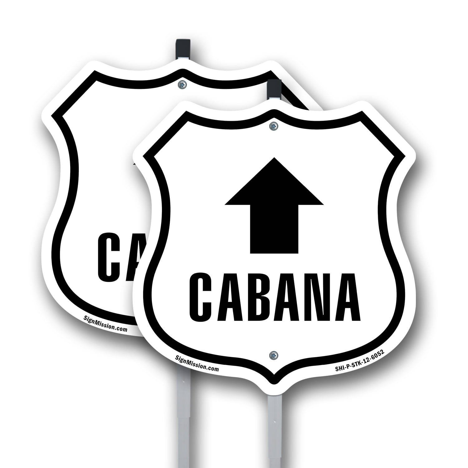 Cabana Up (2 Pack) 12 inch X 12 inch Shield Shaped Commercial Grade ...