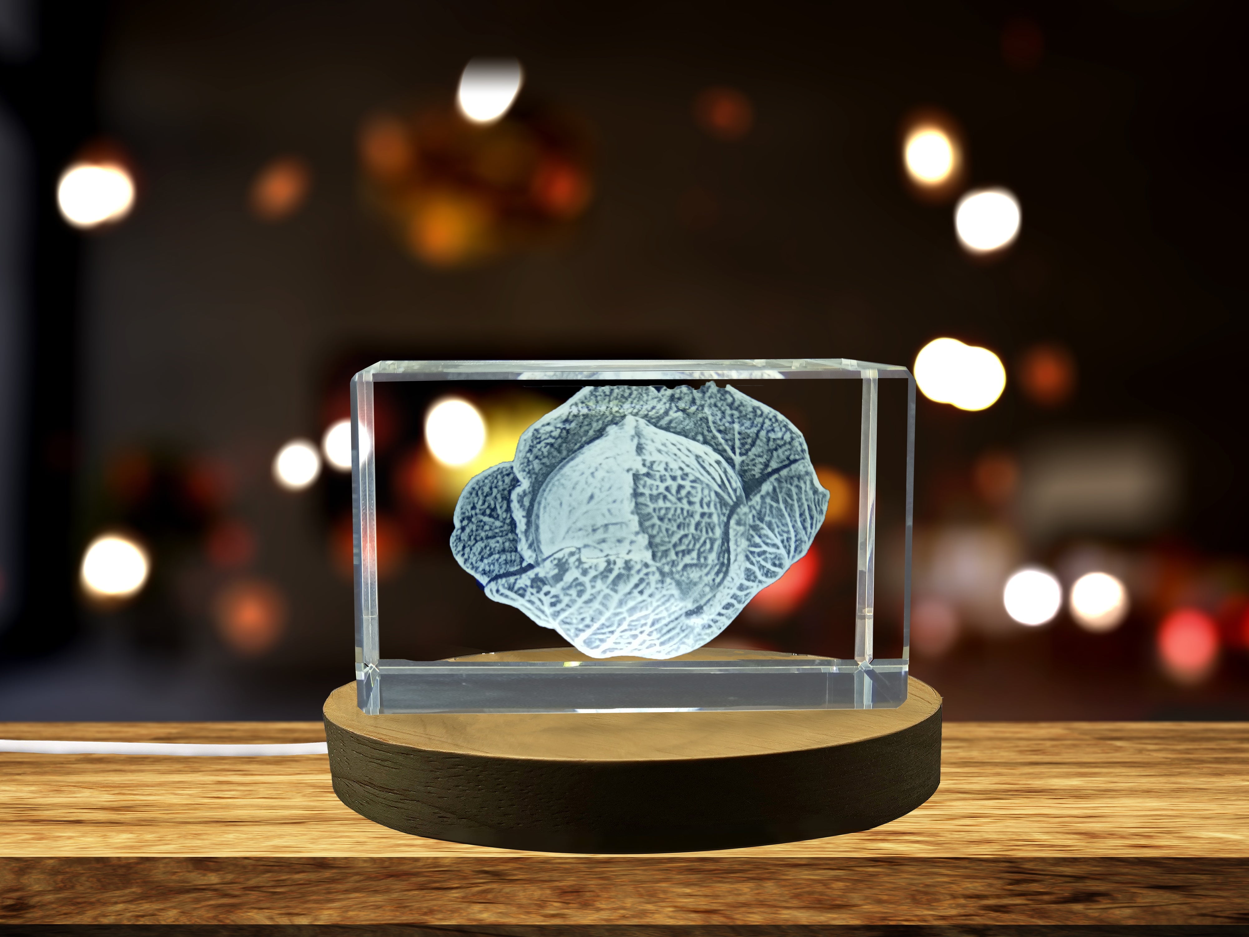 Cabbage 3D Engraved Unique Vegetable Crystal Gift - Walmart.com