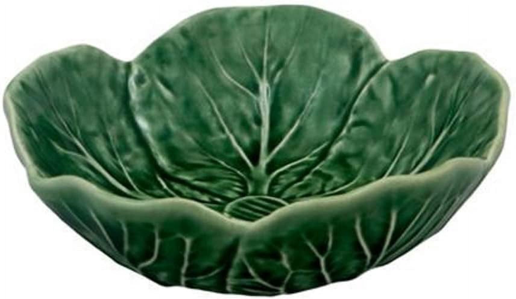 Set of 4 Fruit Sauce Bowls Green Cabbage Leaf Majolica Portugal ...