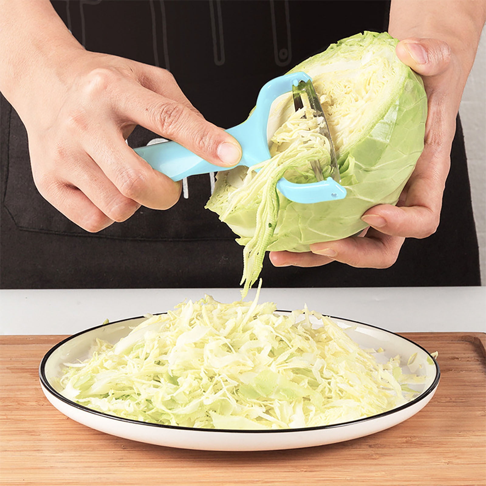 Cabbage Grater Vegetable Peeler - Stainless Steel Julienne Cutter, Wide ...