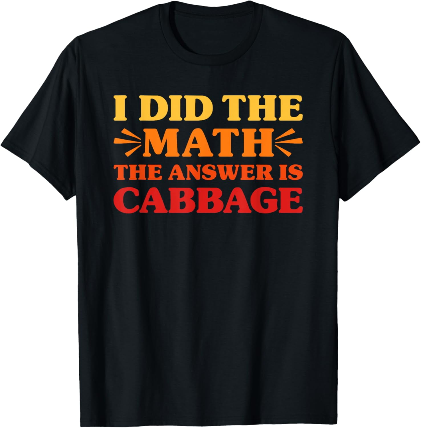 Cabbage I Did The Math The Answer is Cabbage Funny Cabbage T-ShirtPure ...