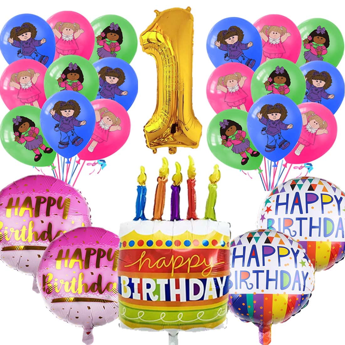 Cabbage Patch Kids Balloons Party Supplies 1st Big Number Decorations ...