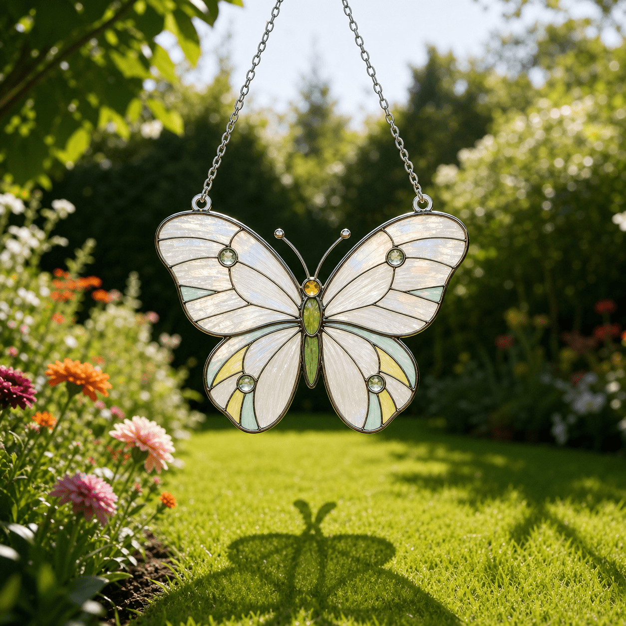 Cabbage White Butterfly Acrylic Suncatcher Window Hanging Gift for Mom ...