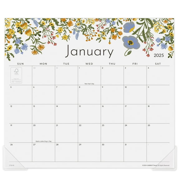 Cabbrix Magnetic Calendar, Floral Design, 13x11-1/2 Inches, 2025-2026 ...
