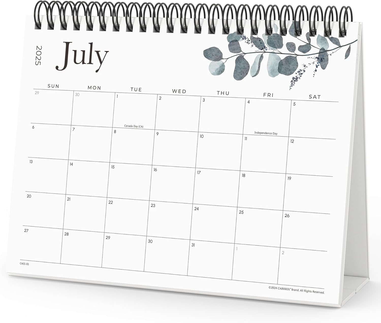 Cabbrix Small Desk Calendar 2025-2026, Standing Flip Desktop Calendar ...