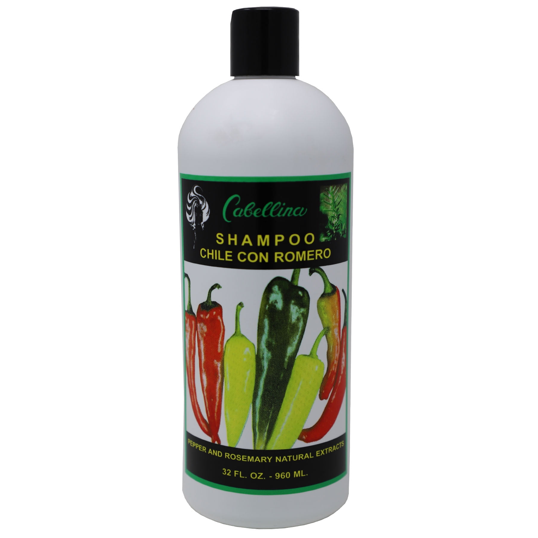 Cabellina Chile with Romero Shampoo 32 fl oz for All Hair Types Cleans ...