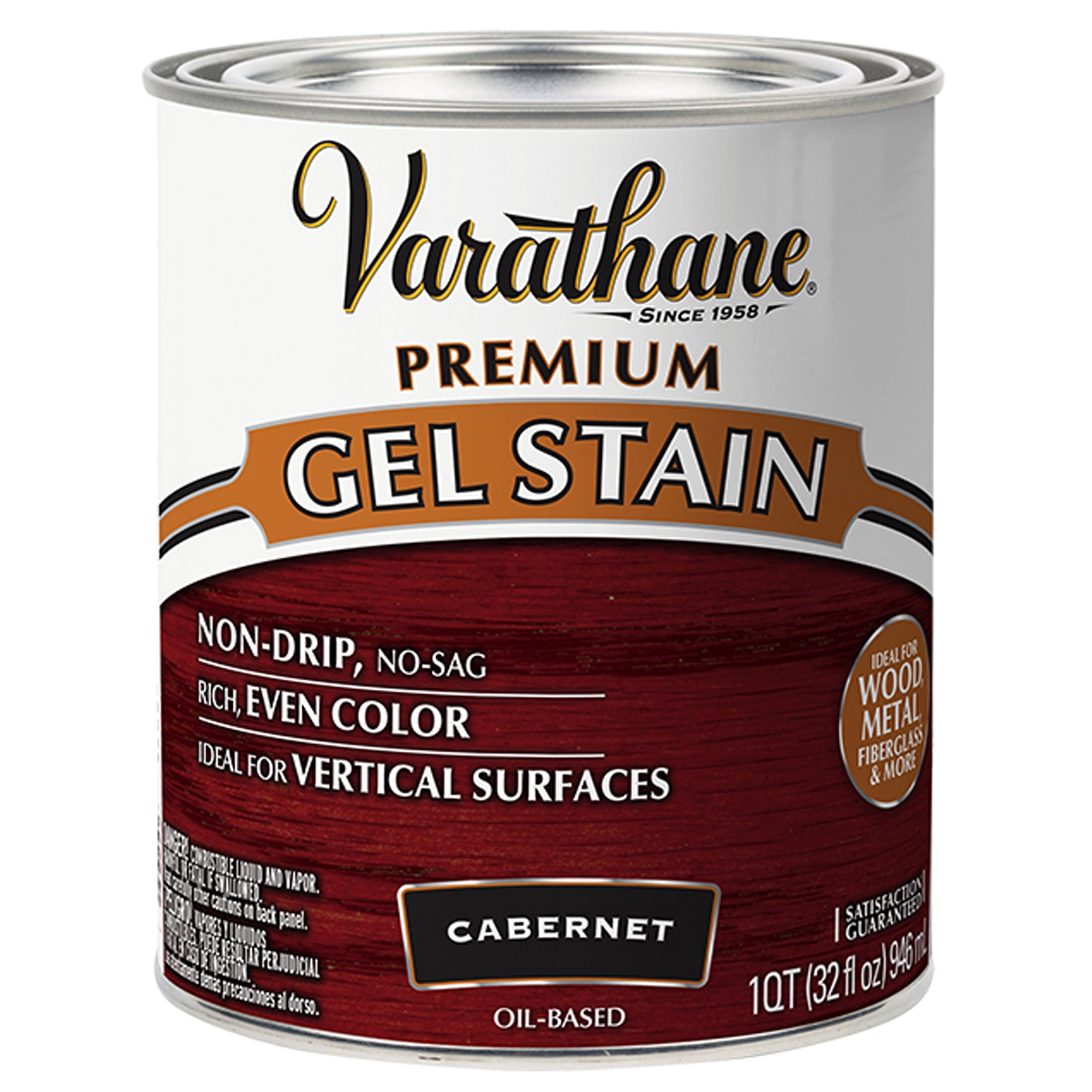 2 Pack, Cabernet, Varathane Premium Gel Wood Stain-358300, Quart ...