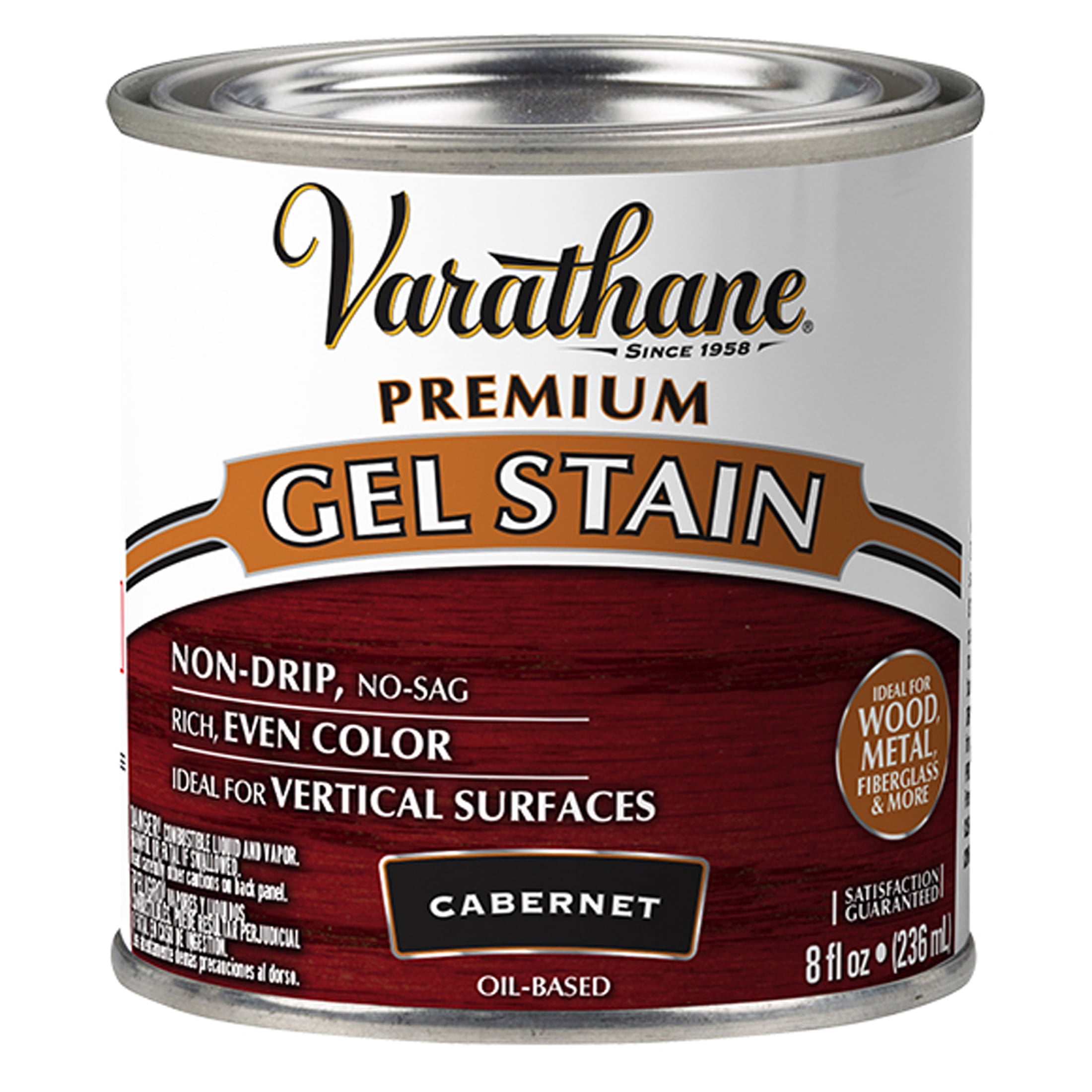 4 Pack, Cabernet, Varathane Premium Gel Wood Stain-358314, Half Pint ...