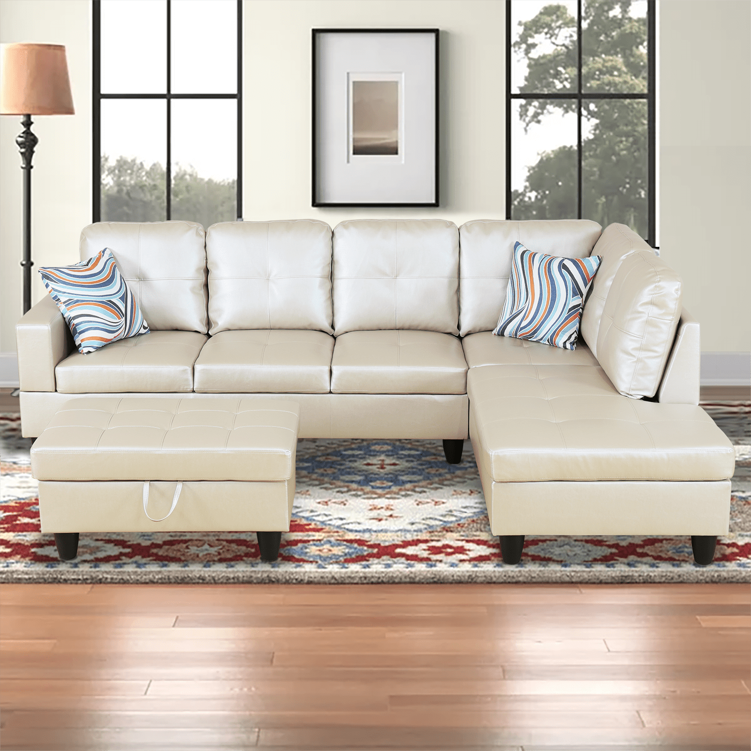 Caberryne Leather Sectional Sofa for Living Room Furniture Set ...