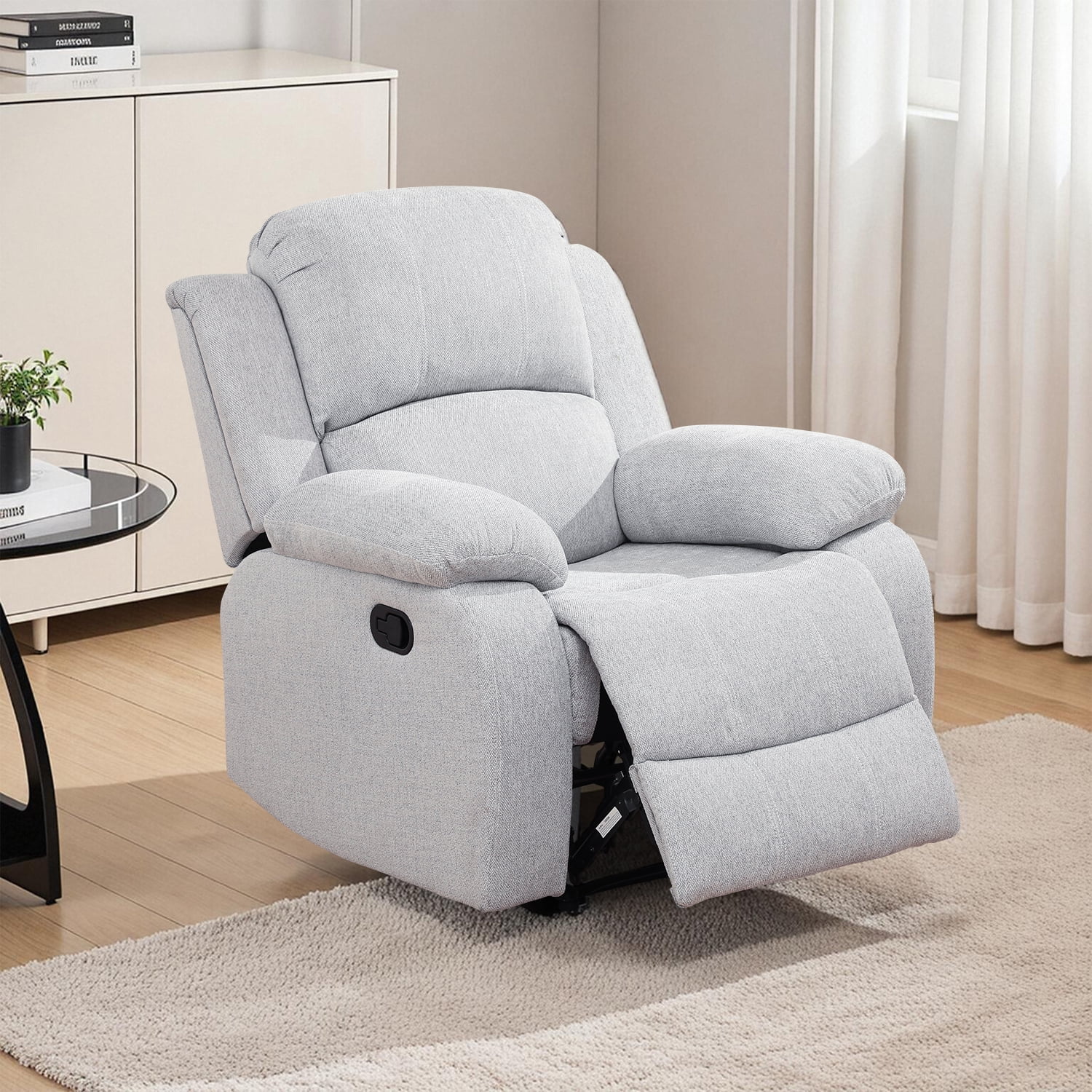 Caberryne Recliner Chair for Living Room Furniture Set,Fabric Reclining ...