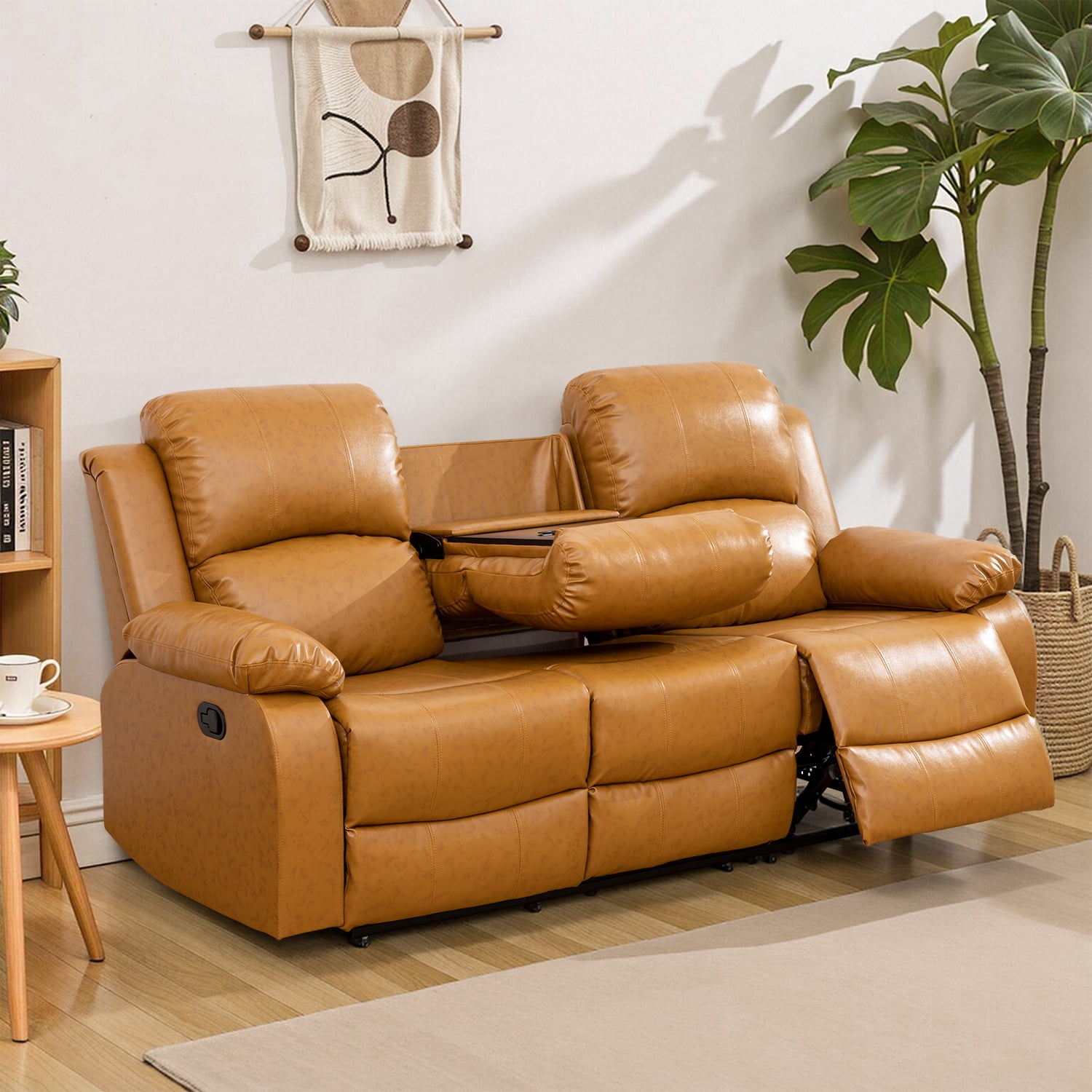 Caberryne Recliner Sofa with Double Recliners for Living Room Furniture ...