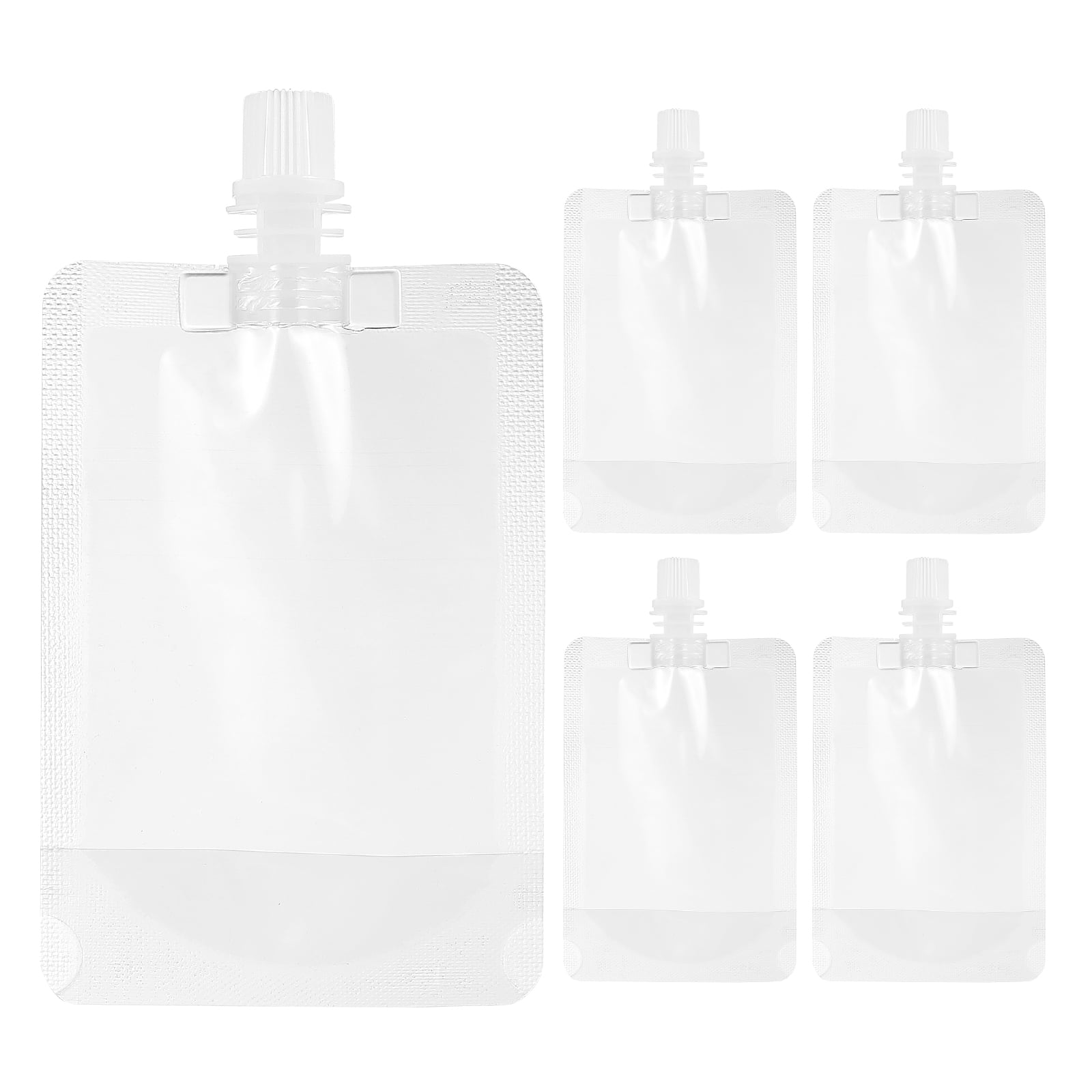 Cabilock 50pcs Plastic Liquor Pouch 200ml Drinks Flasks Disposable Drink Container Take Out