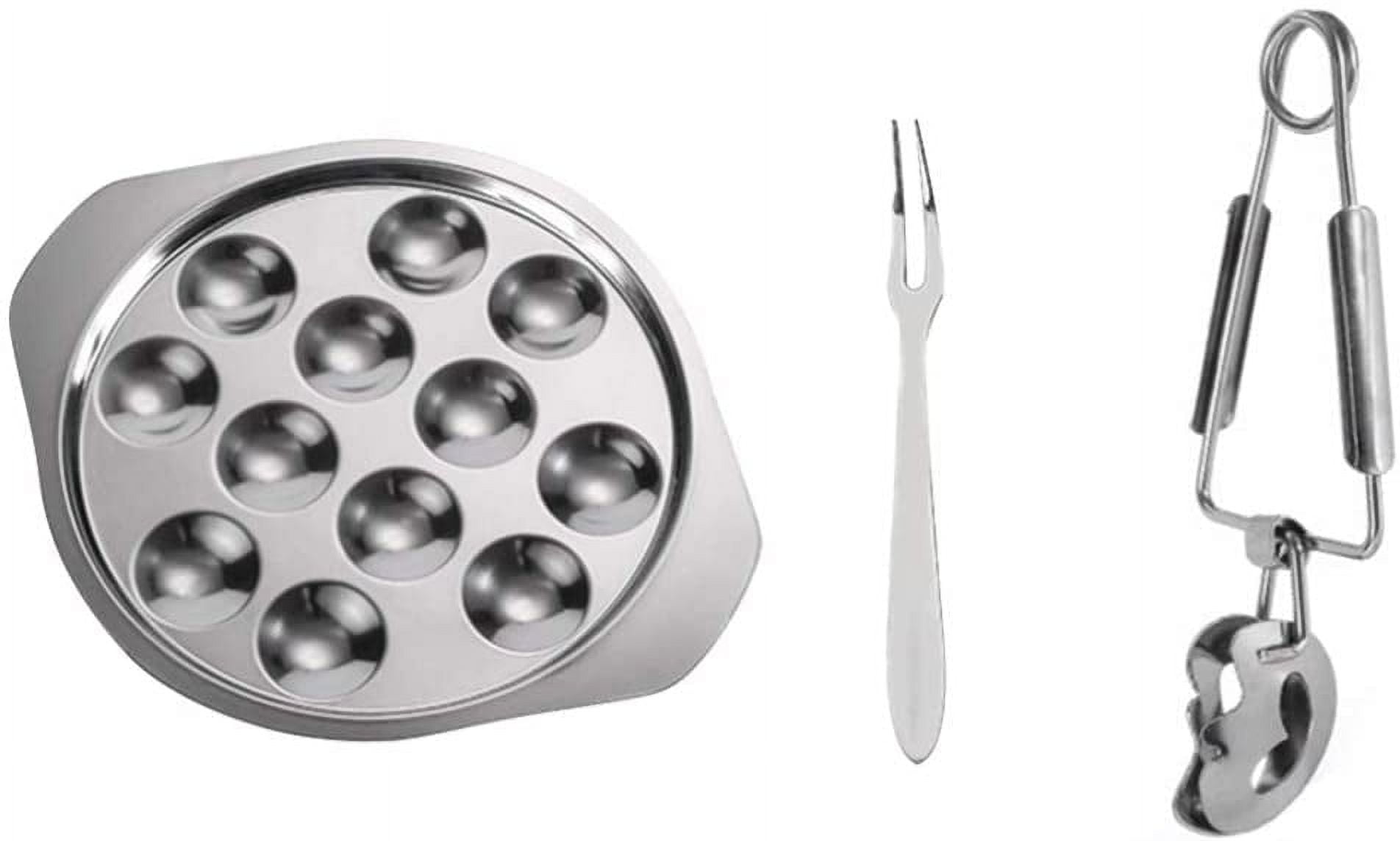 Cabilock Escargot Dining Set 12 Compartment Holes Snail Escargot Plate ...