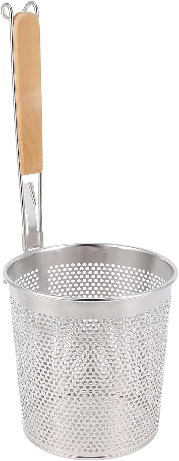 Cabilock Large Round Wok Strainer Colander Fry Basket Stainless Steel ...