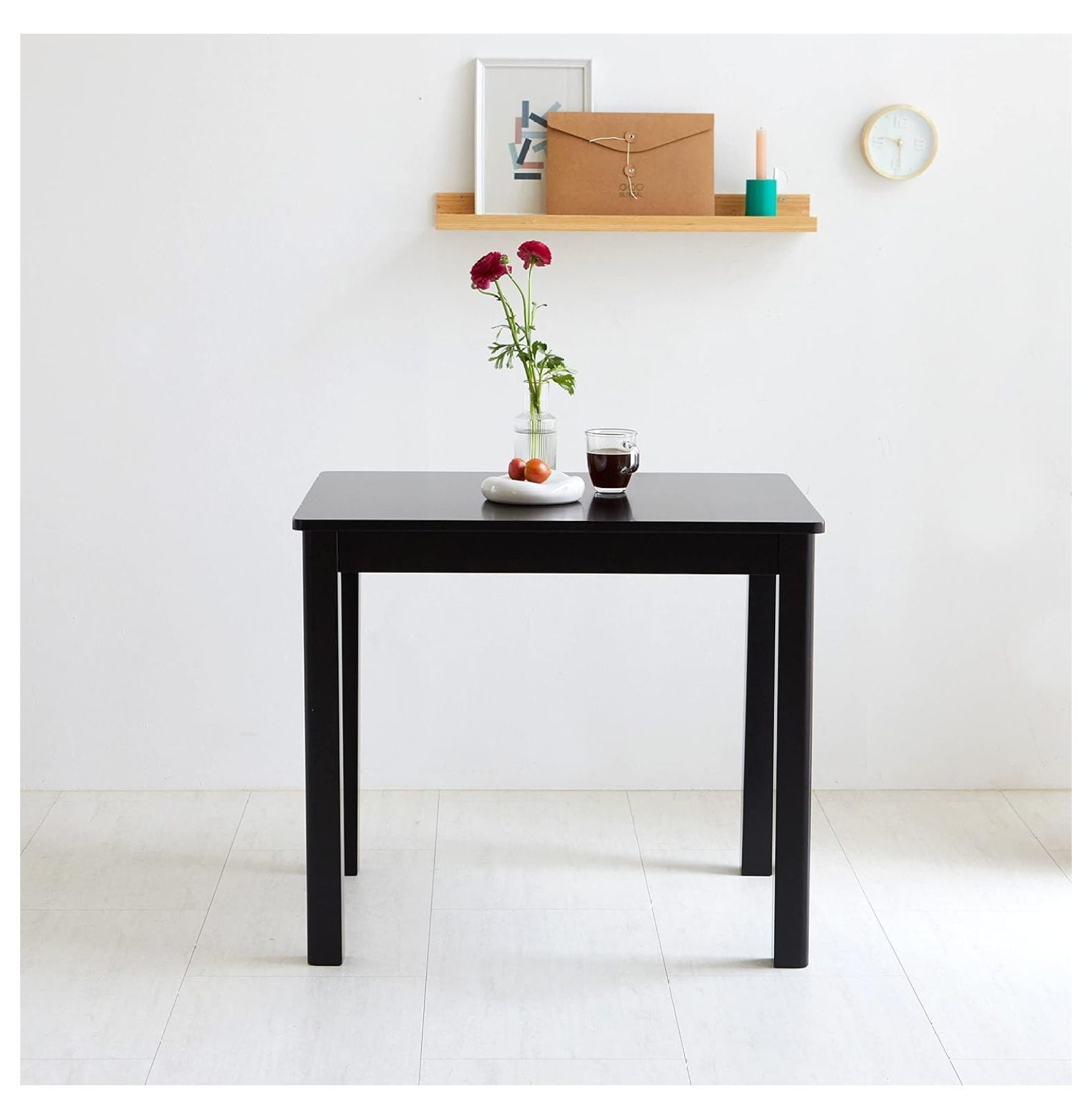 Cabin 33.5" Wooden Dining Table/Small Rectangular Modern Farmhouse ...