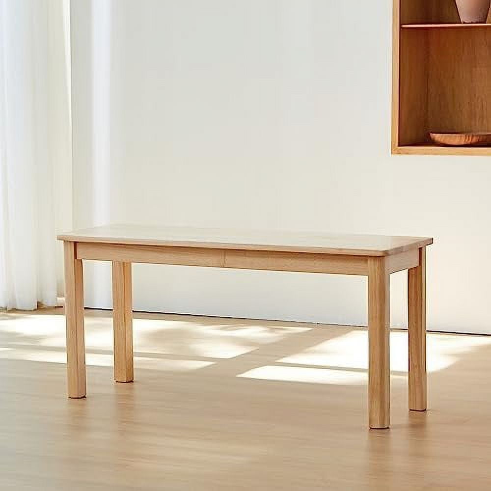 Cabin 37.4" Wooden Dining Bench/Small Modern Farmhouse Malaysian Oak ...