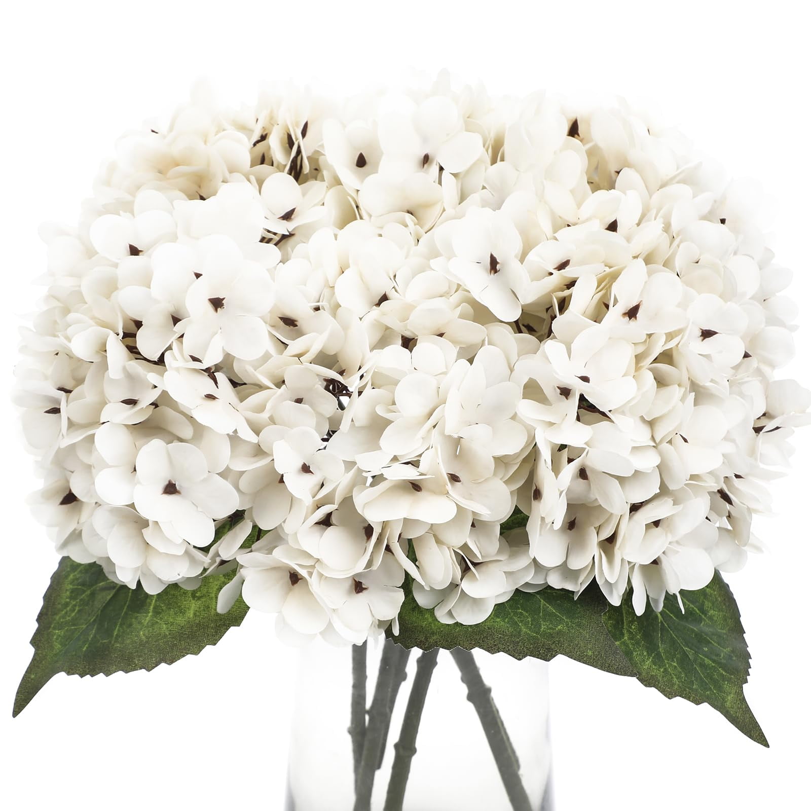 Cabin 6pcs Fake White Flowers Artificial Silk Hydrangea Flowers ...