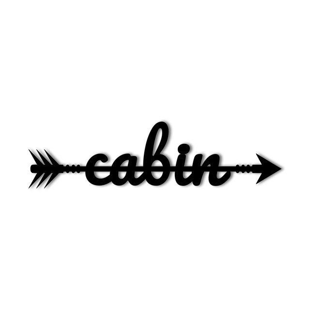 Cabin Arrow Metal Wall Sign | This Way to the Cabin Metal Sign Cabin ...