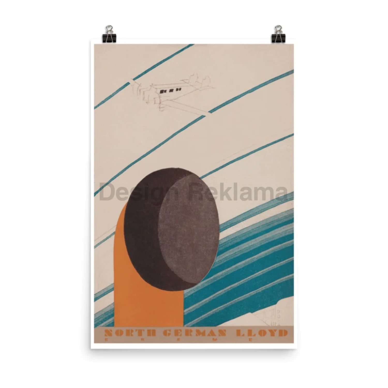 Cabin Class North German Lloyd, 1931. Unframed Vintage Travel Poster ...