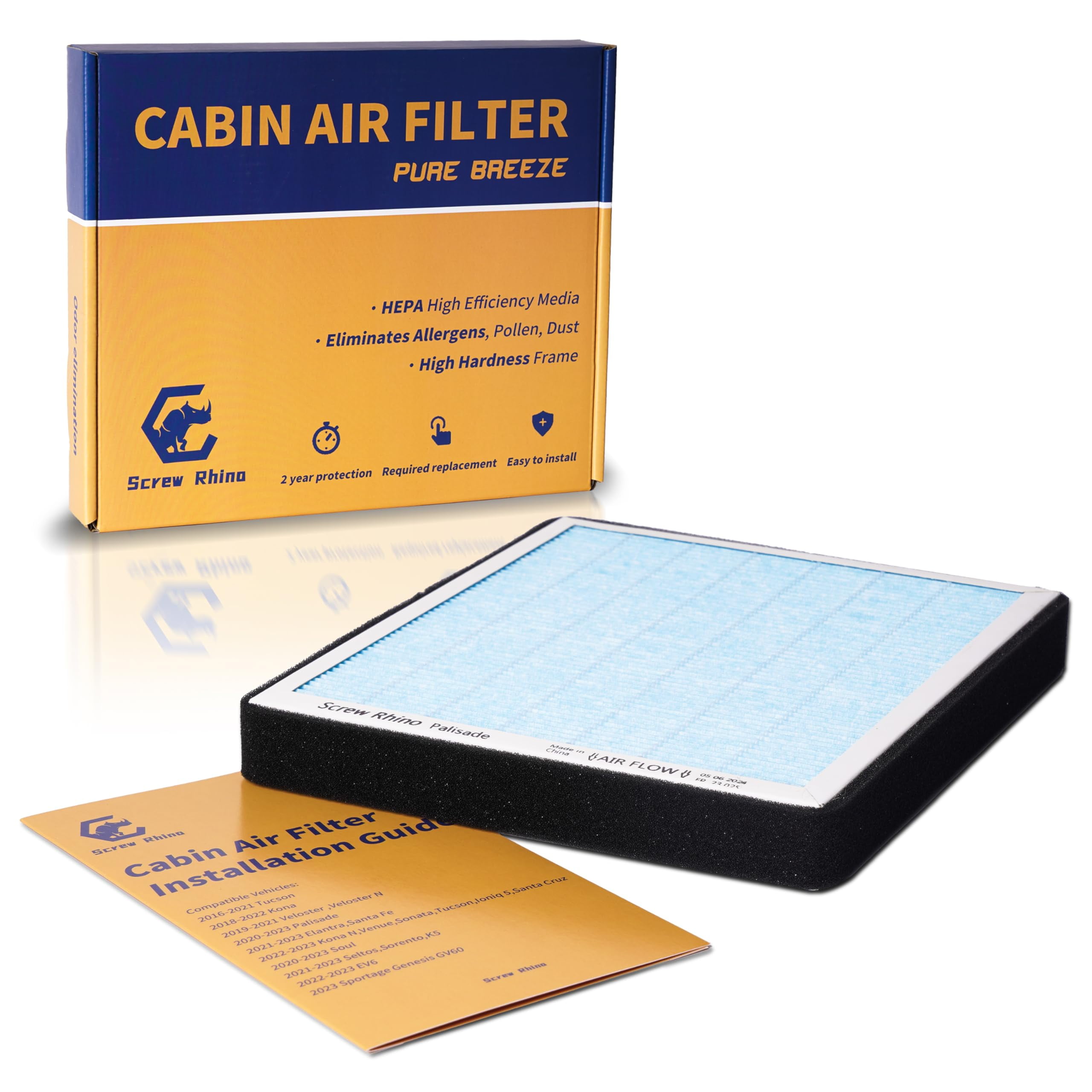 Cabin HEPA Air Filter is compatible with the 2022-2023 Ioniq 5,2021 ...