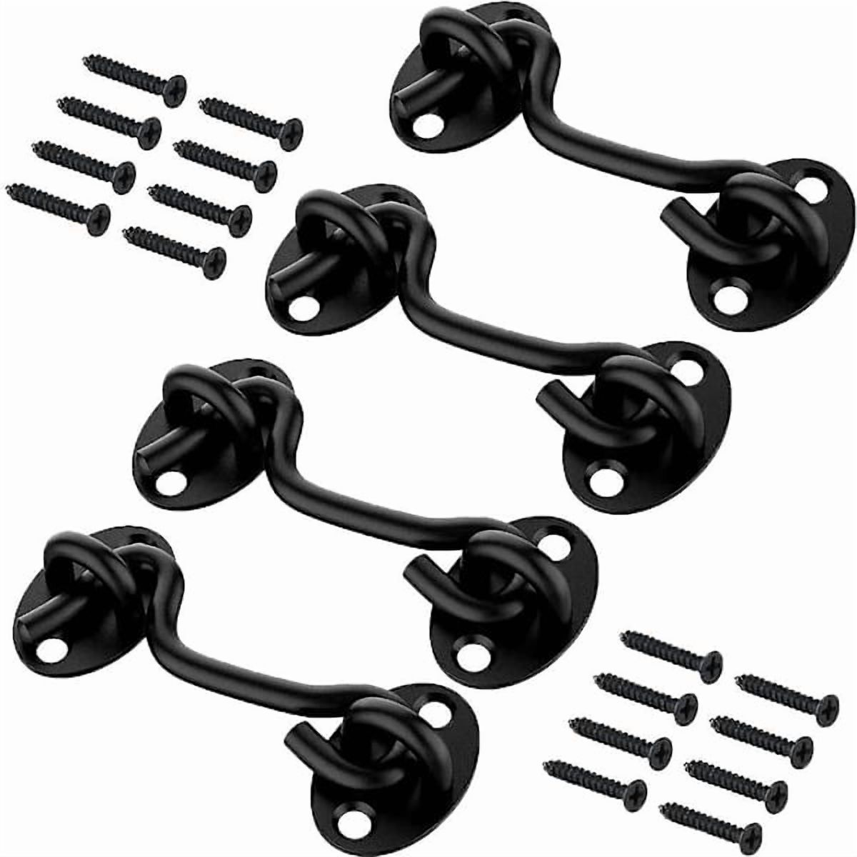 Cabin Hook Stainless Steel, 4-pack Cabin Hook Black, Stainless Steel ...