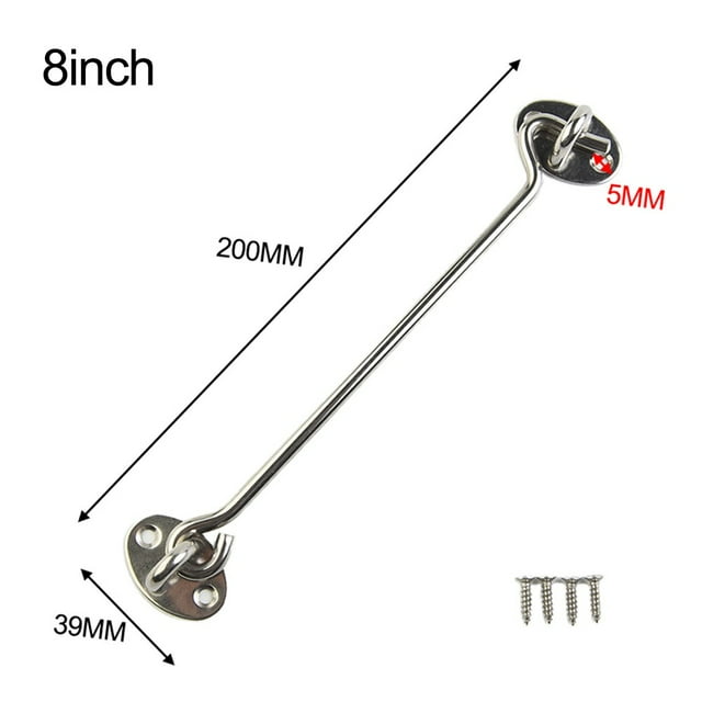 Cabin Hook And Eye Latch Lock Shed Gate Door Stainless Steel Catch ...