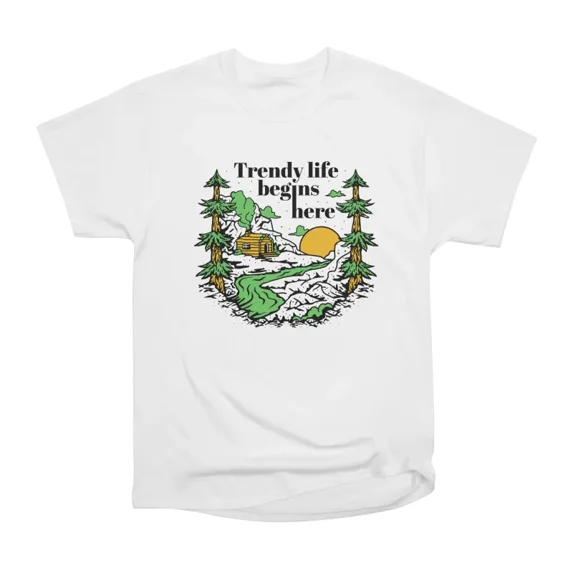 Cabin In The Forest Nature Camping T-Shirt Tee Gift For Him Merch For ...