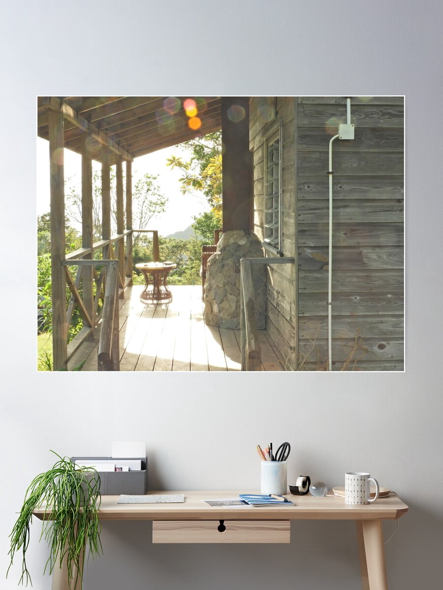 Cabin In The Mountains Poster Wall Art, Modern Wall Decor For Living ...