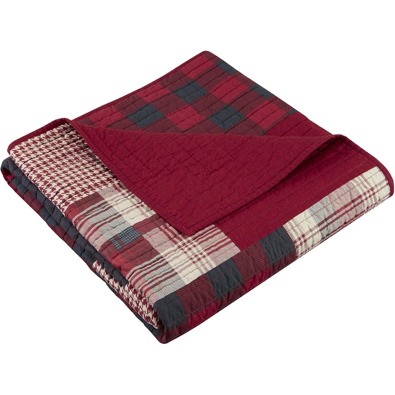 Cabin Lifestyle, Patchwork with Moose Design All Season, Lightweight ...