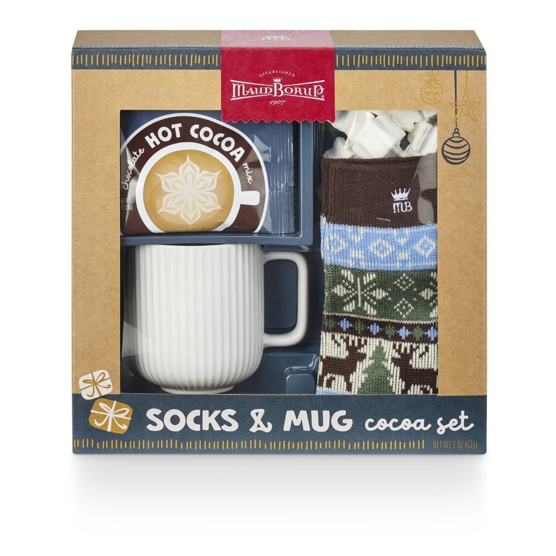 Cabin Socks & Mug GIft Set includes a ceramic mug, cozy cabin socks ...
