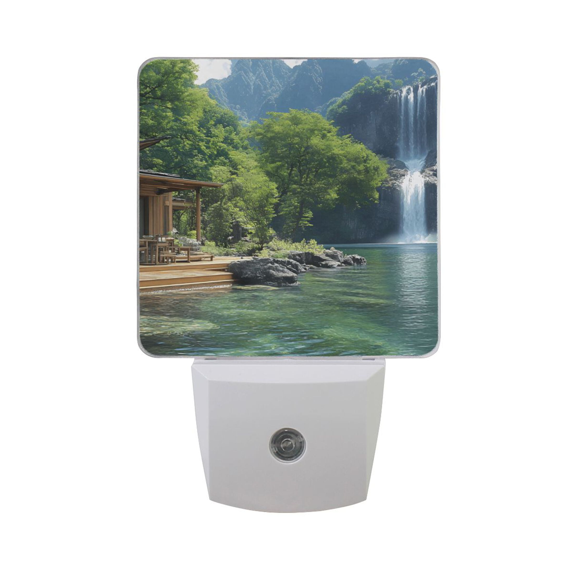 Cabin by Lake Night Light 2 Pack LED Nightlight Plug into Wall Dusk to ...