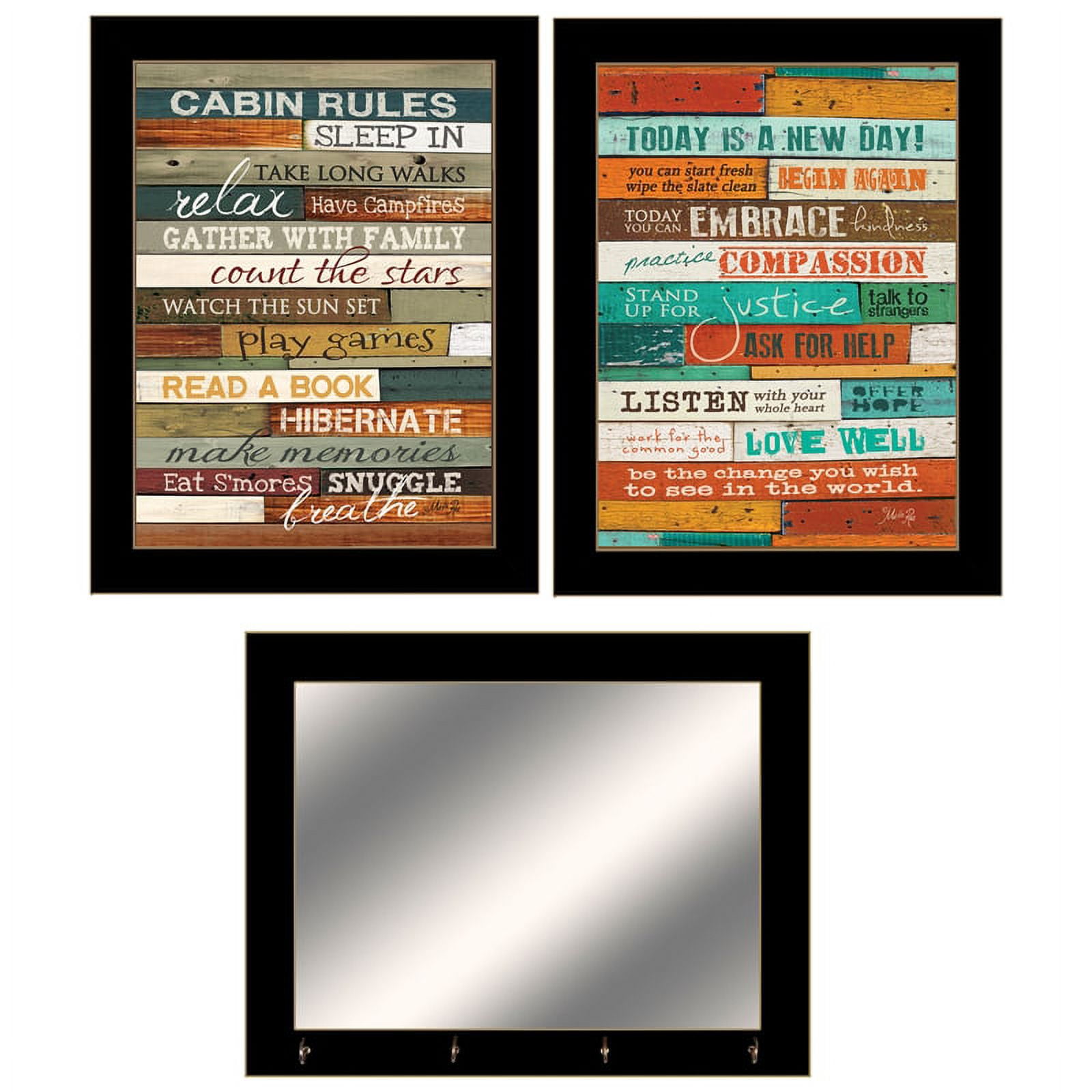 Cabin collection By Marla Rea Printed Wall Art Wood Multi-Color ...
