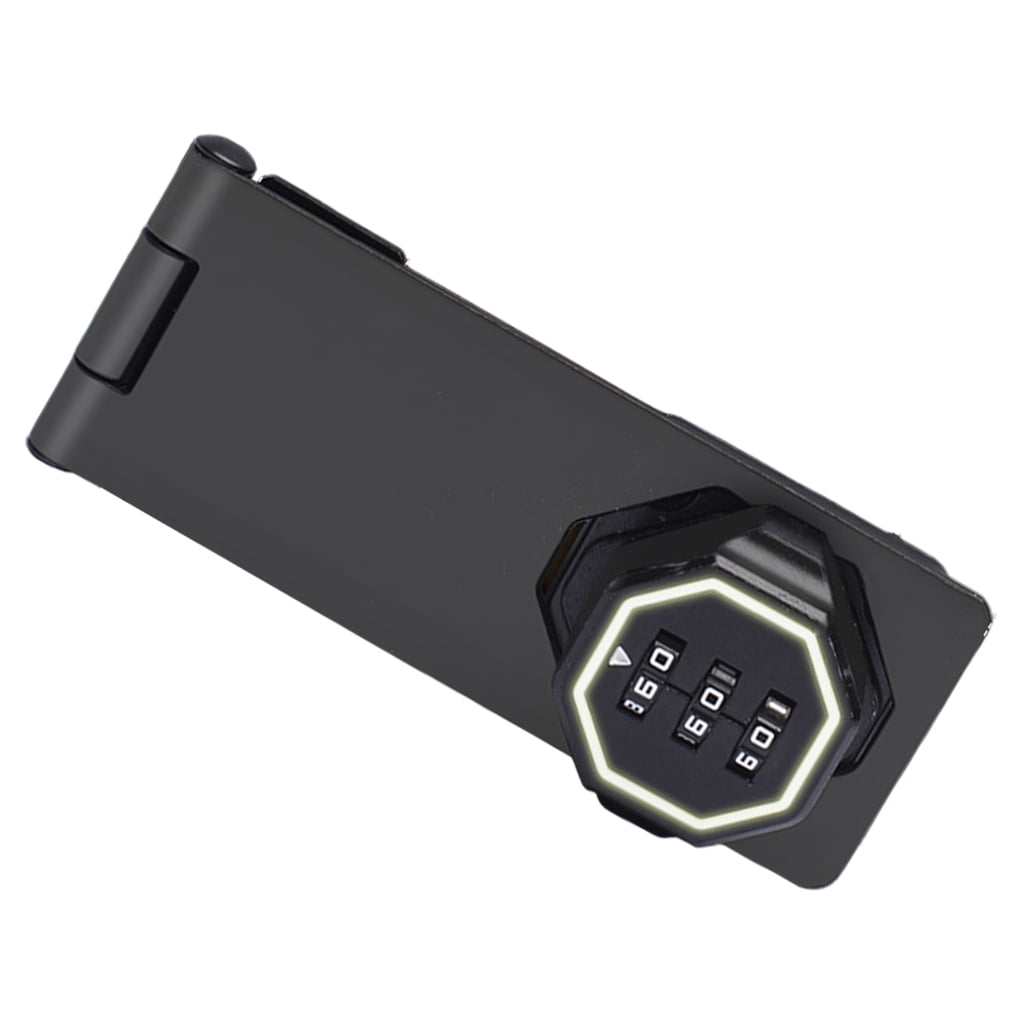 Cabinet 3-Digit Combination Lock Door Security Slide Lock Lockable Hasp ...