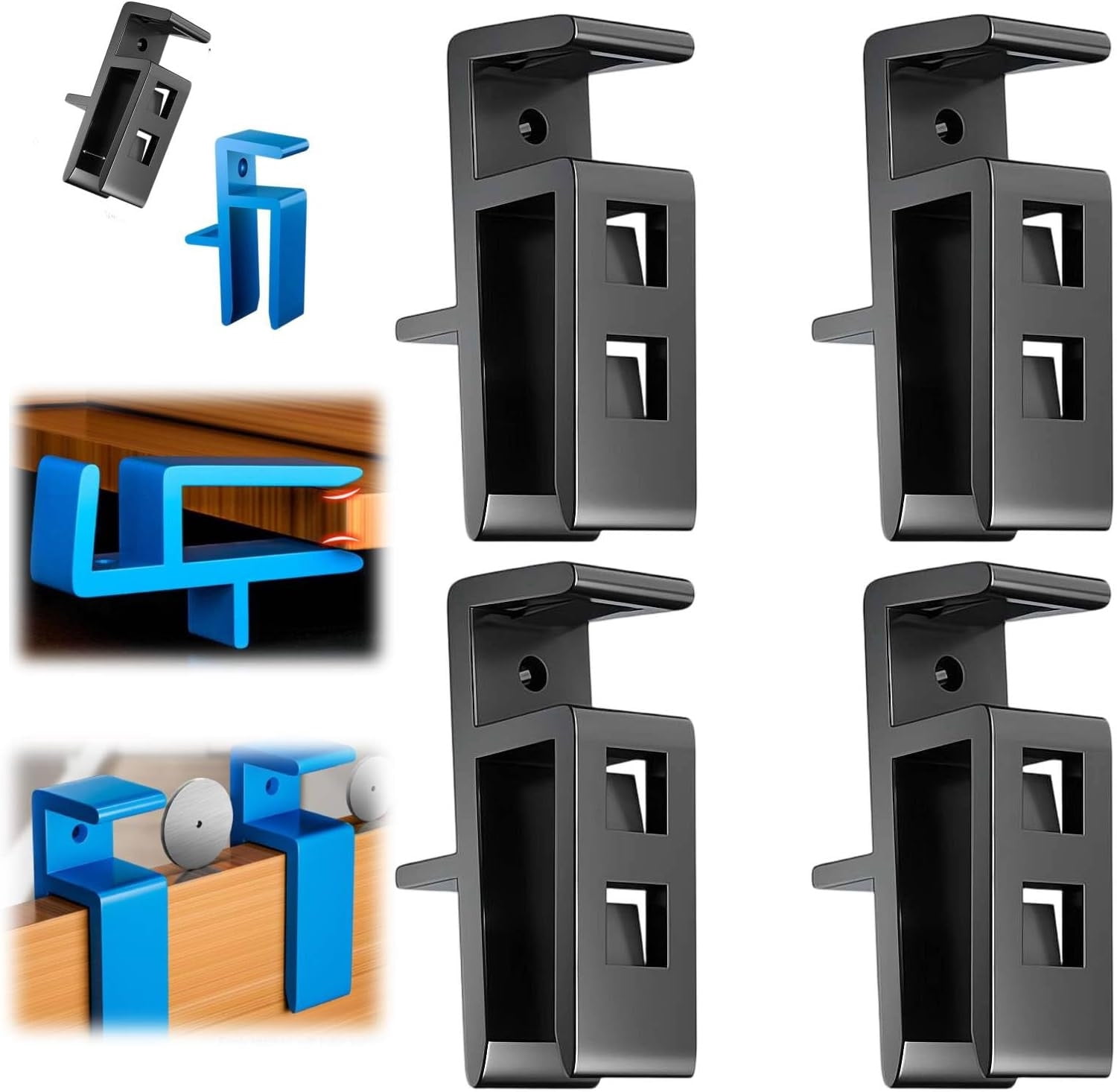 Cabinet Board Clips 4 Pack Wardrobe Panel Fasteners Heavy Duty Plastic ...