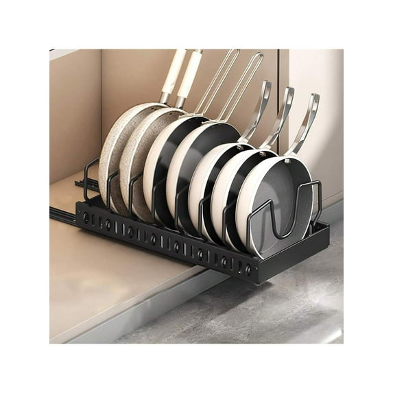 Cabinet Bottom Pots And Pans Organizer, Cabinet Sliding Lid Organizer ...