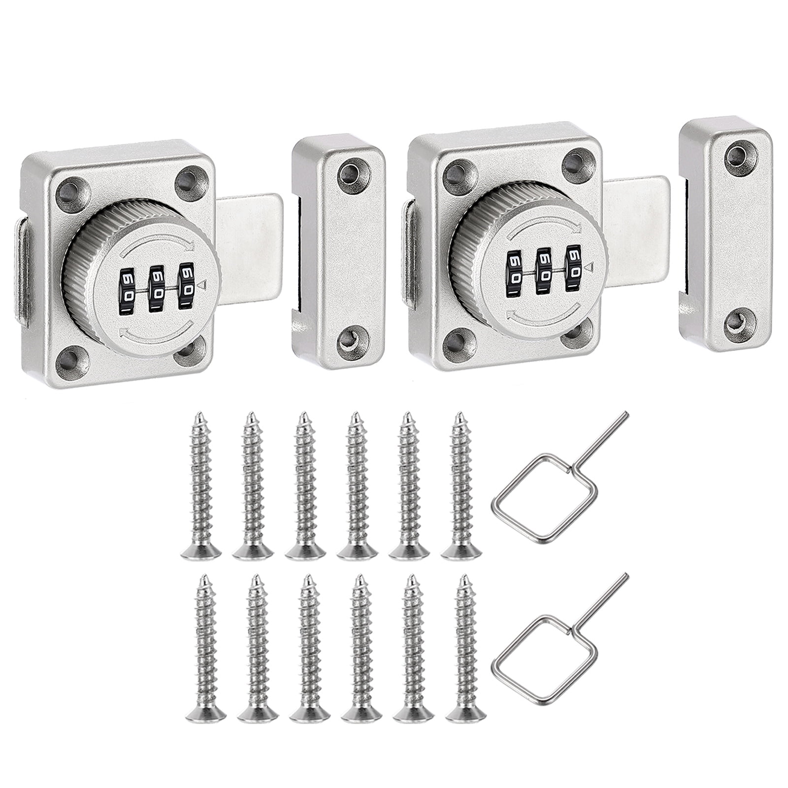 Cabinet Combination Lock Twist Knob Keyless Lock 3-Digit Password Latch ...