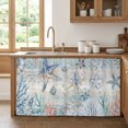 Cabinet Curtain 28''W x 51''L, Coastal Starfish Under Sink Curtain ...