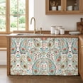 Cabinet Curtain 32''W x 55''L,Boho Flower Under Sink Curtain Drapes ...