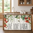 Cabinet Curtain 32''W x 55''L, Strawberry Under Sink Curtain Drapes ...