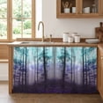 Cabinet Curtain 32''W x 55''L, Teal Purple Forest Under Sink Curtain ...
