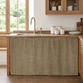 Cabinet Curtain 32''W x 55''L,Vintage Brown Under Sink Curtain Drapes ...