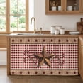 Cabinet Curtain 32''W x 55''L, Vintage Texas Star Brown Under Sink ...