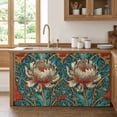 Cabinet Curtain 32''W x 55''L, William Morris Plant Floral Under Sink ...